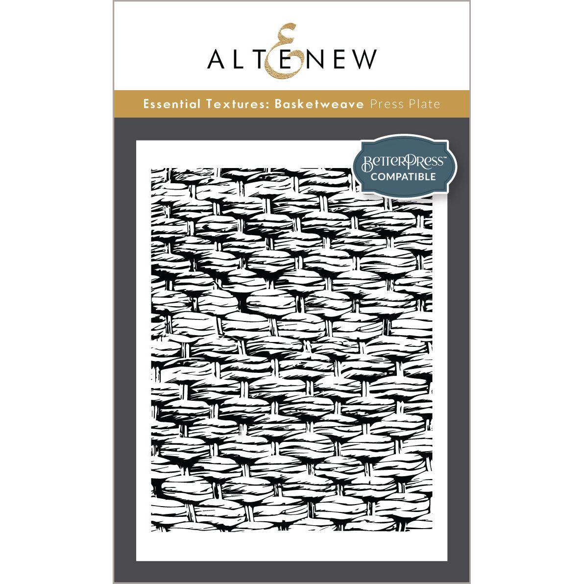 Altenew Essential Textures Basketweave Press n Foil Plate alt10237 ...