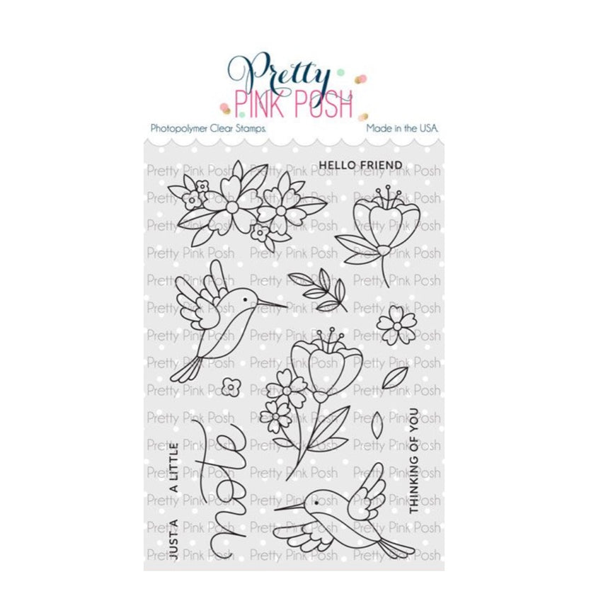 Pretty Pink Posh Hummingbird Floral Clear Stamps – Simon Says Stamp