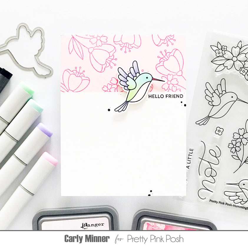 Pretty Pink Posh Hummingbird Floral Clear Stamp and Die Set – Simon ...