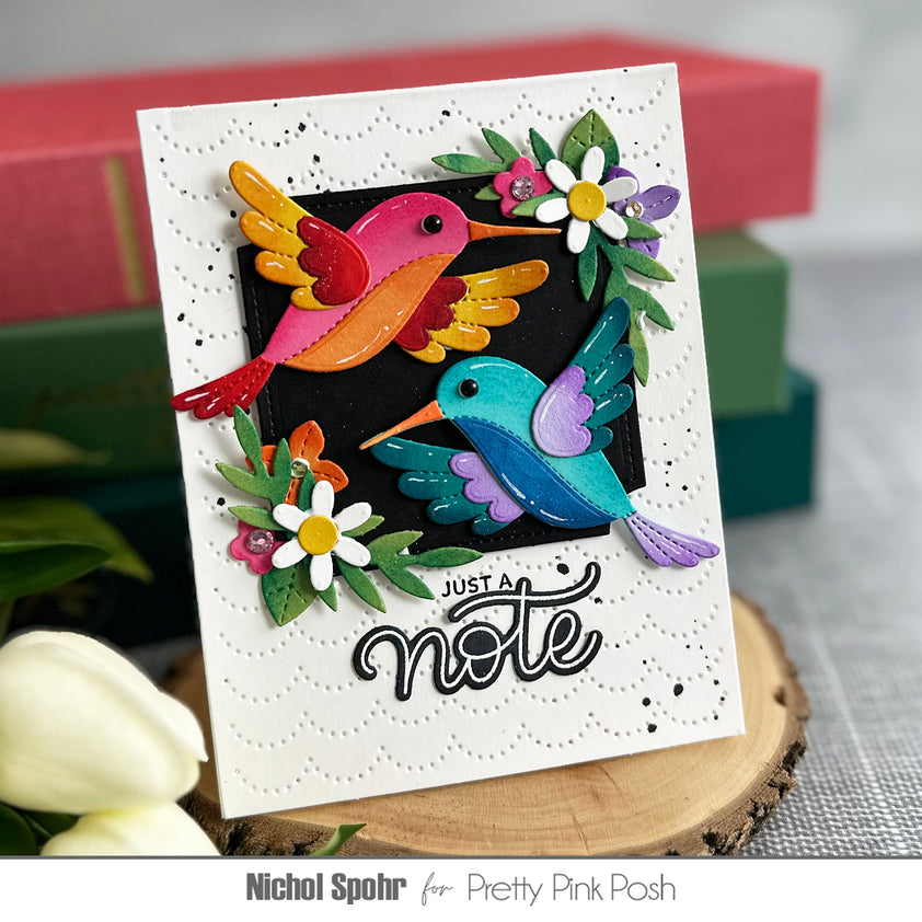 Pretty Pink Posh Hummingbird Floral Clear Stamp and Die Set – Simon ...
