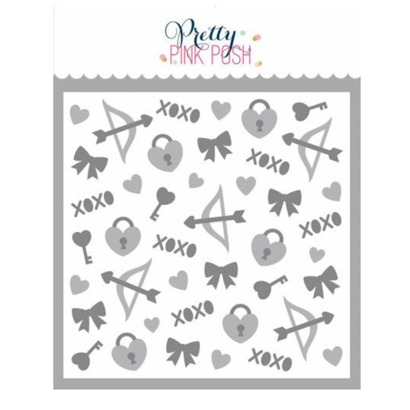 Pretty Pink Posh Layered Cupid Items Stencils – Simon Says Stamp