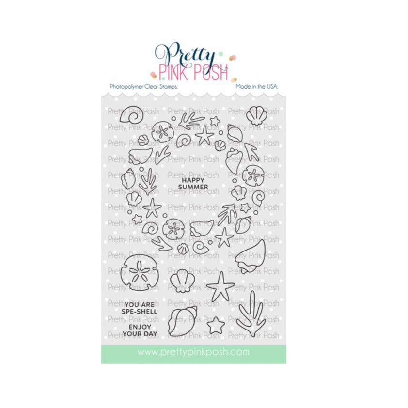 Pretty Pink Posh Seashell Wreath Clear Stamps – Simon Says Stamp