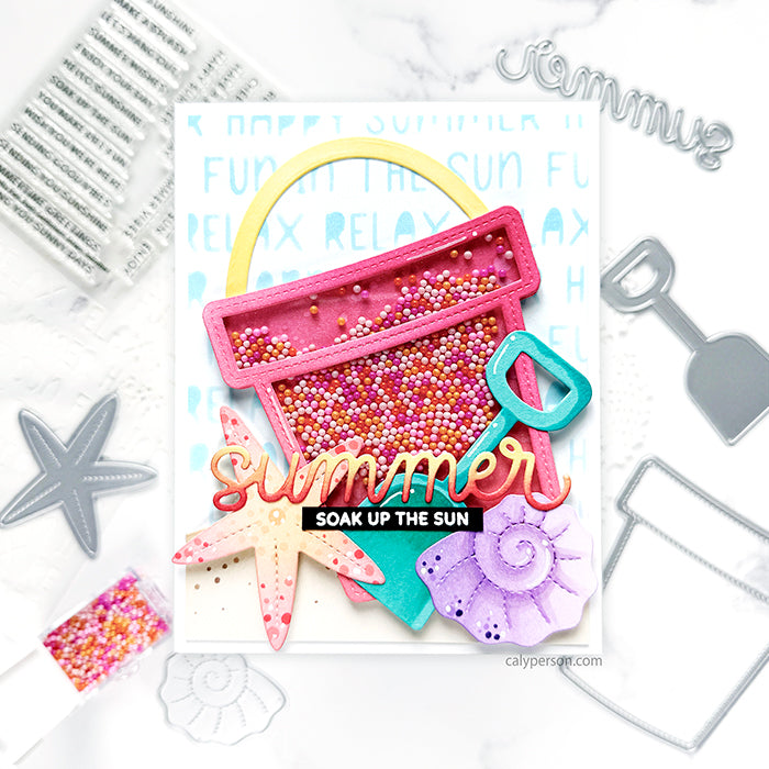 Pretty Pink Posh Summer Words Stencil – Simon Says Stamp