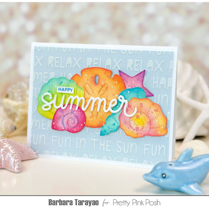 Pretty Pink Posh Summer Words Stencil – Simon Says Stamp