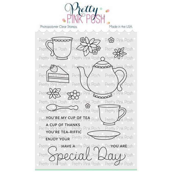 Pretty Pink Posh Tea Time Clear Stamp and Die Set – Simon Says Stamp