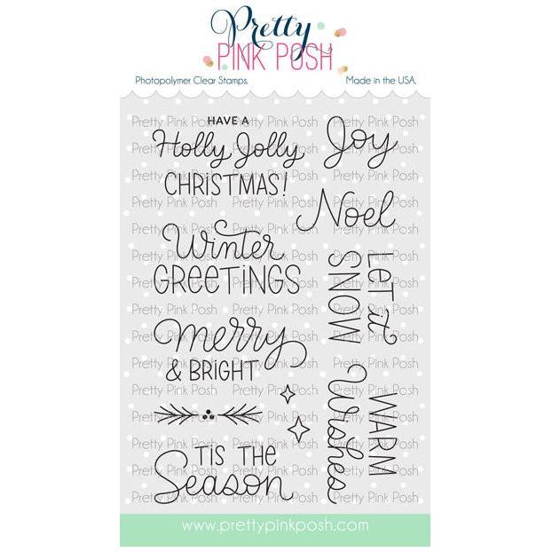 Pretty Pink Posh Winter Greetings Clear Stamps – Simon Says Stamp