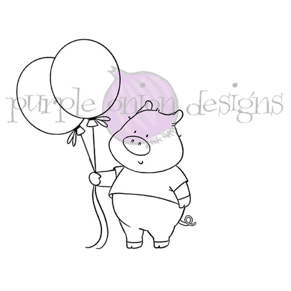 Purple Onion Designs Party Pig Unmounted Cling Stamp pod5050* – Simon ...