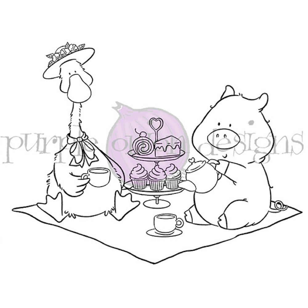 Purple Onion Designs Picnic Buddies Unmounted Cling Stamp pod5042 ...