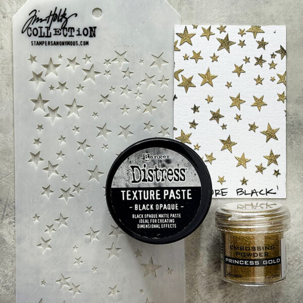 Ranger Tim Holtz Distress Texture Paste Sparkle And Black Opaque Bundl ...