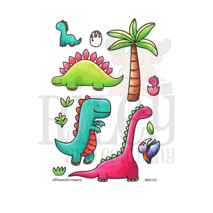 Riley And Company Dinosaur Clear Stamps am102 – Simon Says Stamp