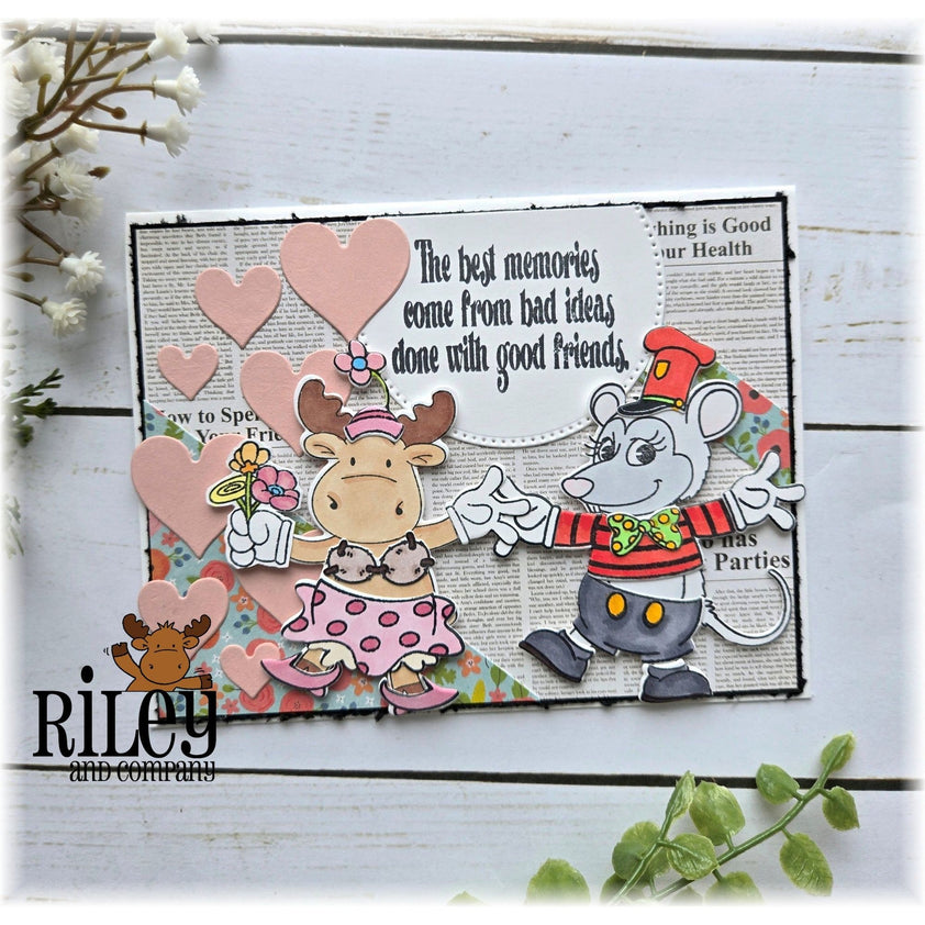 Riley And Company Funny Bones Bad Ideas with Good Friends Clear Stamp ...