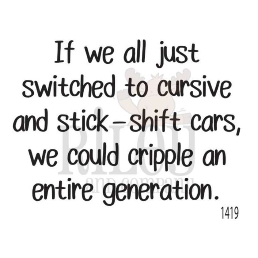 Riley And Company Funny Bones Cursive and Stick-shifts Clear Stamp rwd ...