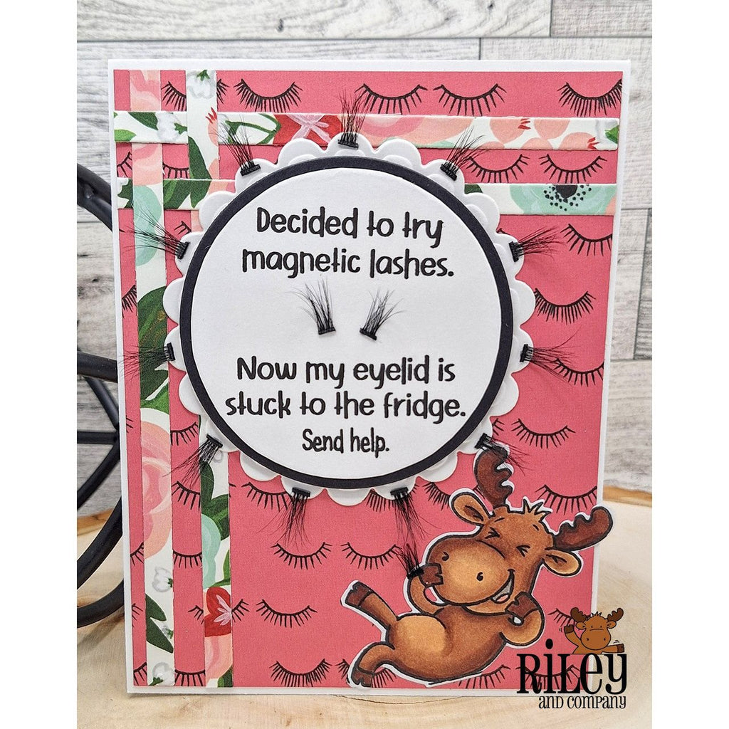 Riley And Company Funny Bones Magnetic Eyelashes Clear Stamp rwd-1295 ...