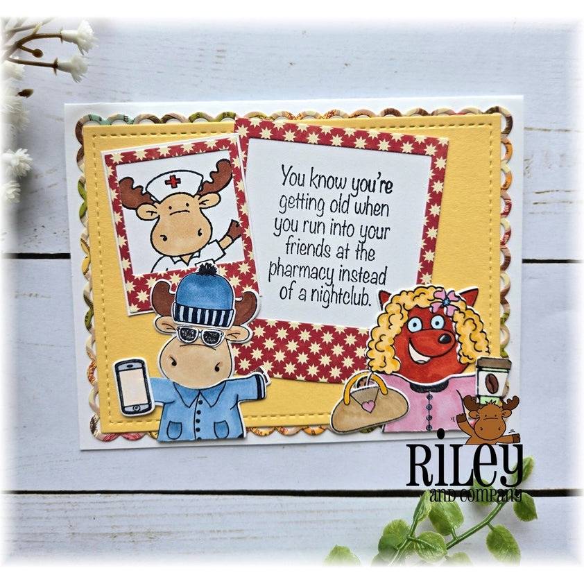 Riley And Company Funny Bones Running Into Your Friends Clear Stamp rw ...