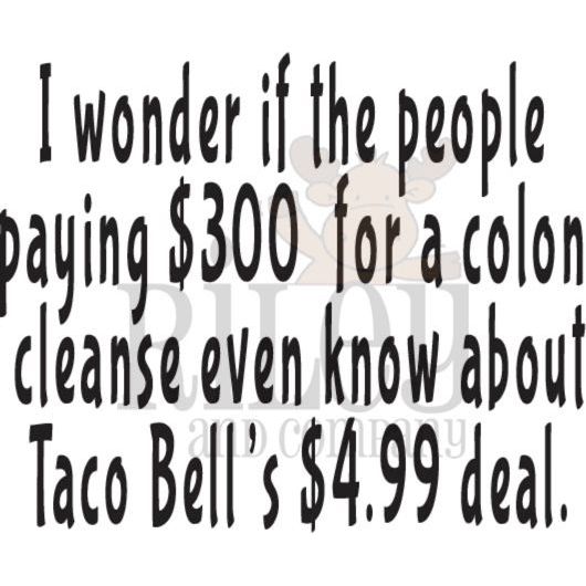 Riley And Company Funny Bones Taco Bell Cleanse Clear Stamp rwd-1352 ...