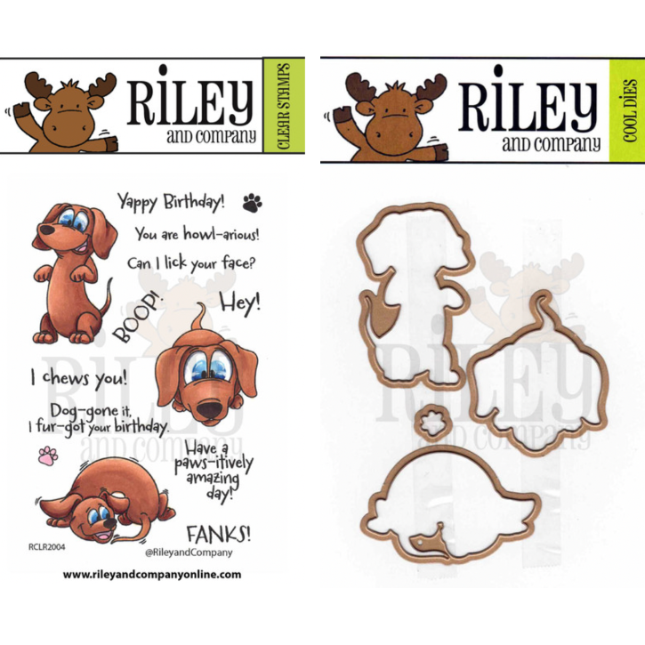 Riley and Company Woody and Hazel Jean Play Time Clear Stamp and Die S ...