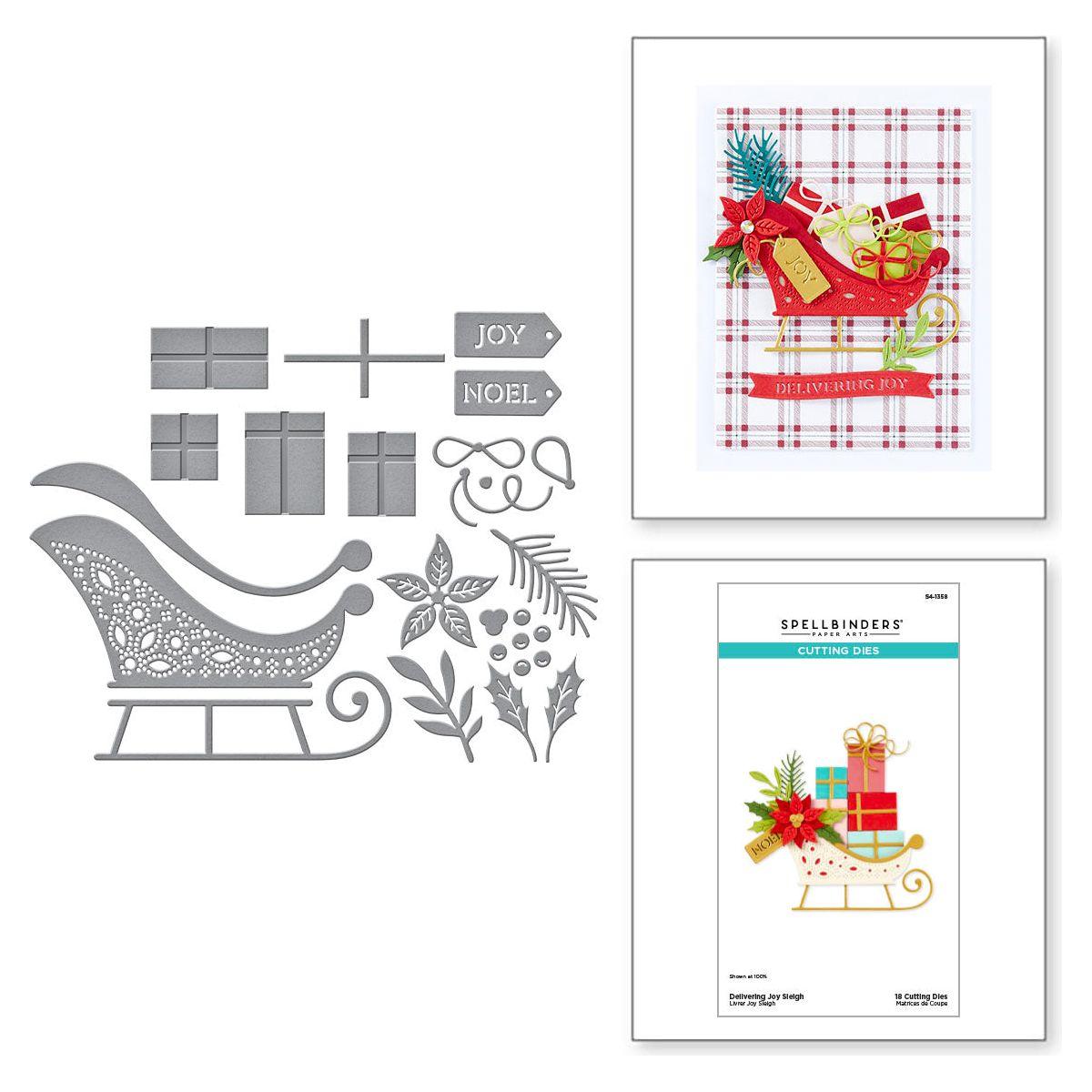 Spellbinders Delivering Joy Sleigh Etched Dies s4-1358 – Simon Says Stamp