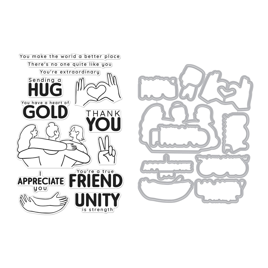 Hero Arts I Appreciate You Clear Stamp and Die Set sb390* – Simon Says ...