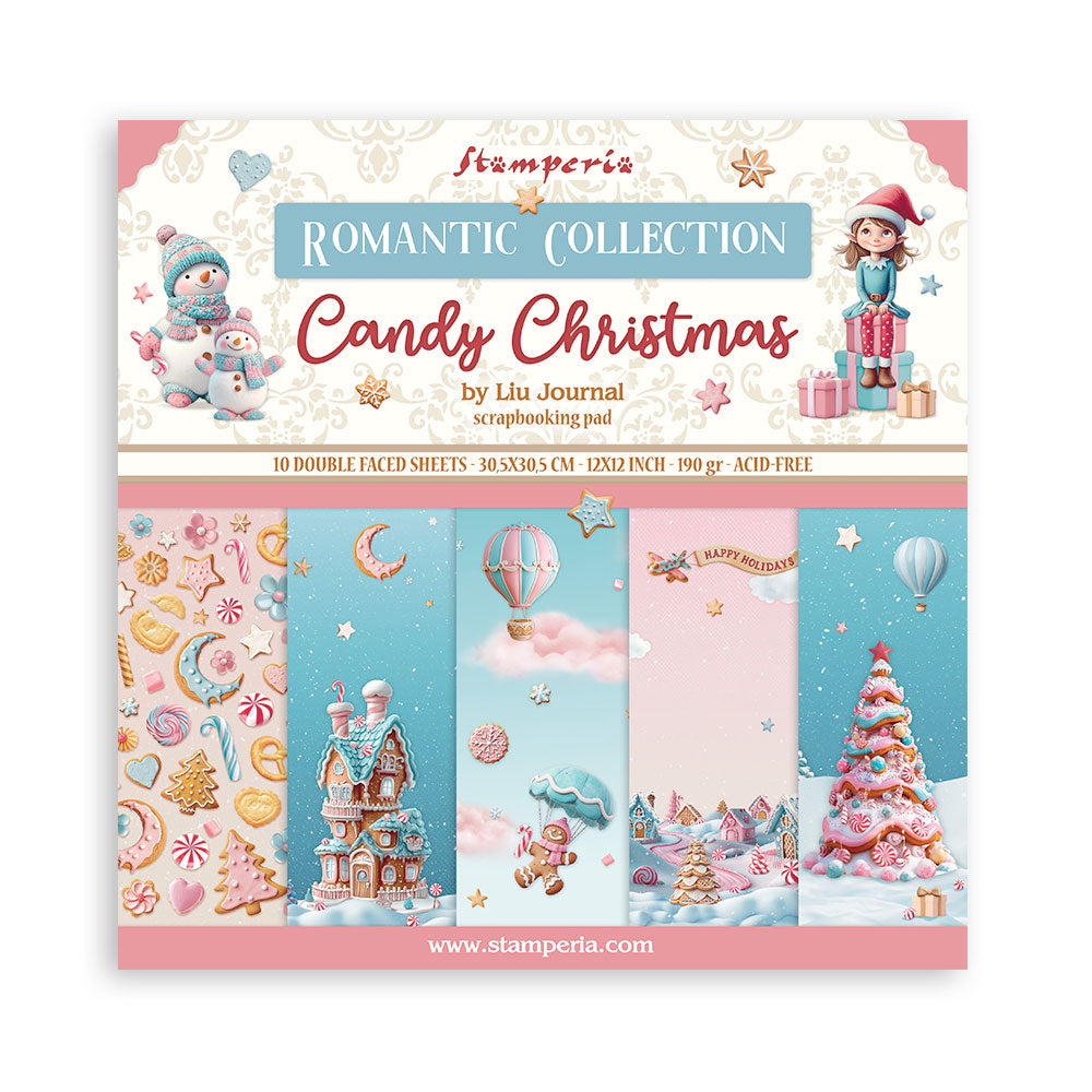 Stamperia Candy Christmas 12x12 Paper sbbl173 – Simon Says Stamp
