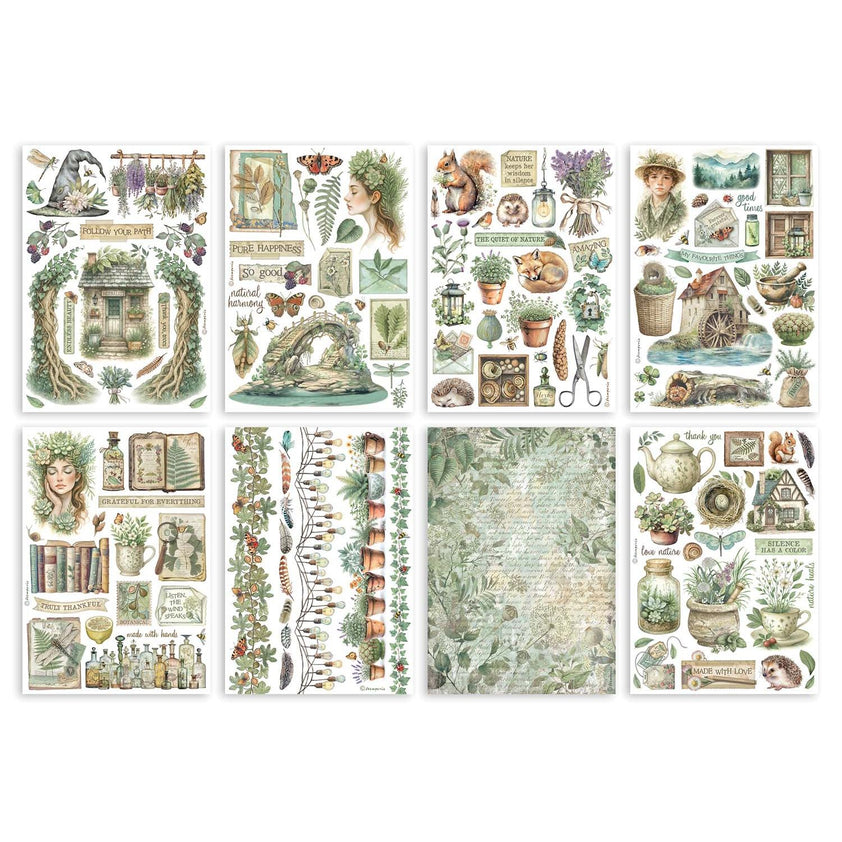 Stamperia Herbarium Silvae Washi Pad Sheets sbw27 – Simon Says Stamp