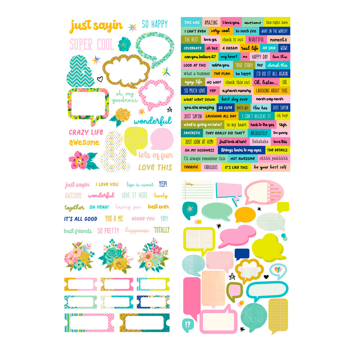 Spellbinders Just Sayin Sticker Pack scse-007 – Simon Says Stamp