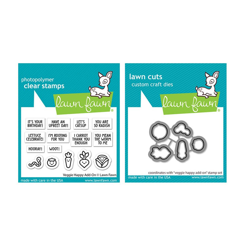 Lawn Fawn Set Veggie Happy Add-On Clear Stamps and Dies – Simon Says Stamp