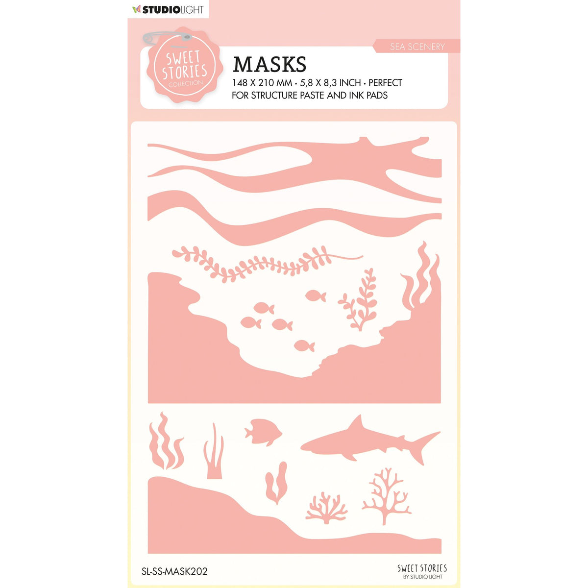 Studio Light Sea Scenery Stencil sl-ss-mask202* – Simon Says Stamp