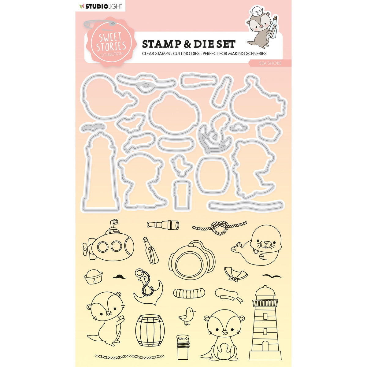 Studio Light Sea Shore Stamp and Die Set sl-ss-scd58* – Simon Says Stamp