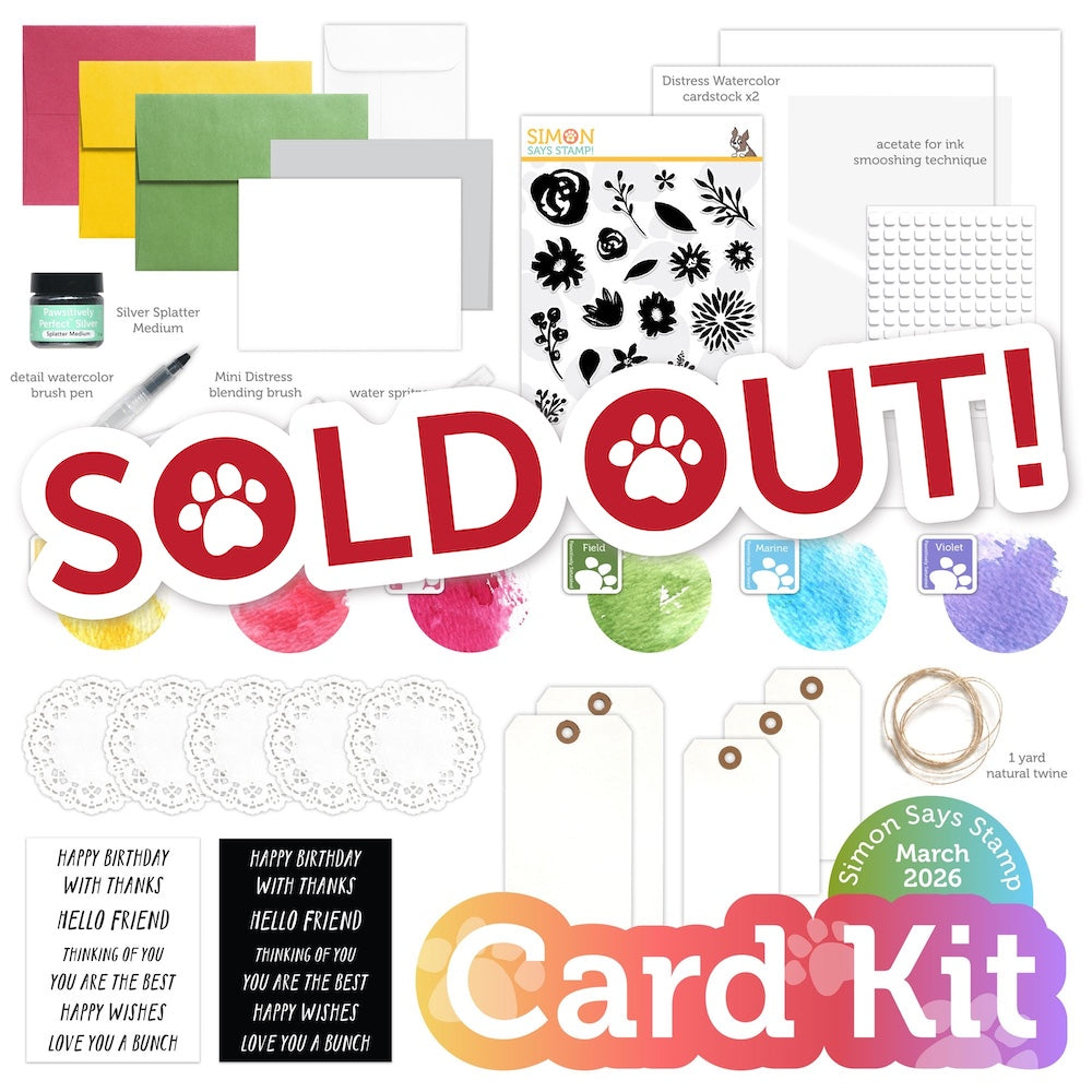 Simon Says Stamp Card Kit of the Month March 2026 Watercolor Bouquet c