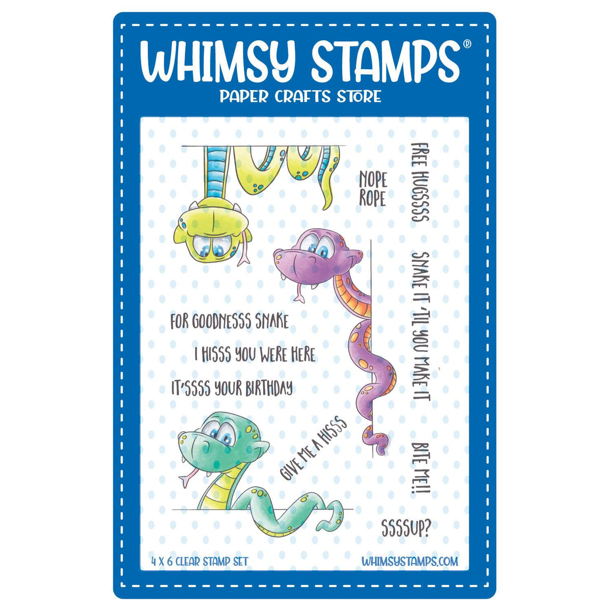 Whimsy Stamps Sassy Snakes Clear Stamps dp1030a – Simon Says Stamp