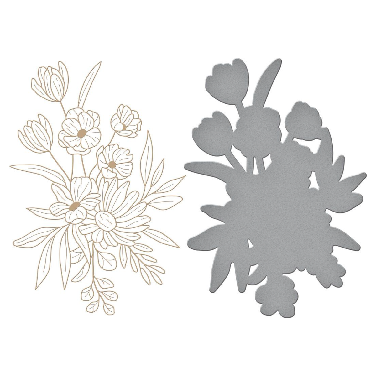 Spellbinders Glimmer Bouquet Hot Foil Plate and Die Set GLP-408 ...