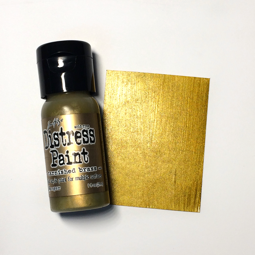 Tim Holtz Flip Top Distress Paint Tarnished Brass Ranger TDF50643 ...