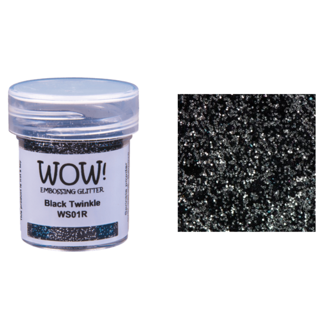 WOW Embossing Powder Glitter Black Twinkle Regular ws01r – Simon Says Stamp
