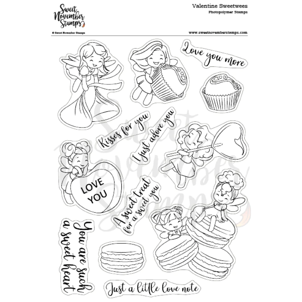 Sweet November Stamps Valentine Sweetwess Clear Stamp Set sns-sw-vd-24 ...