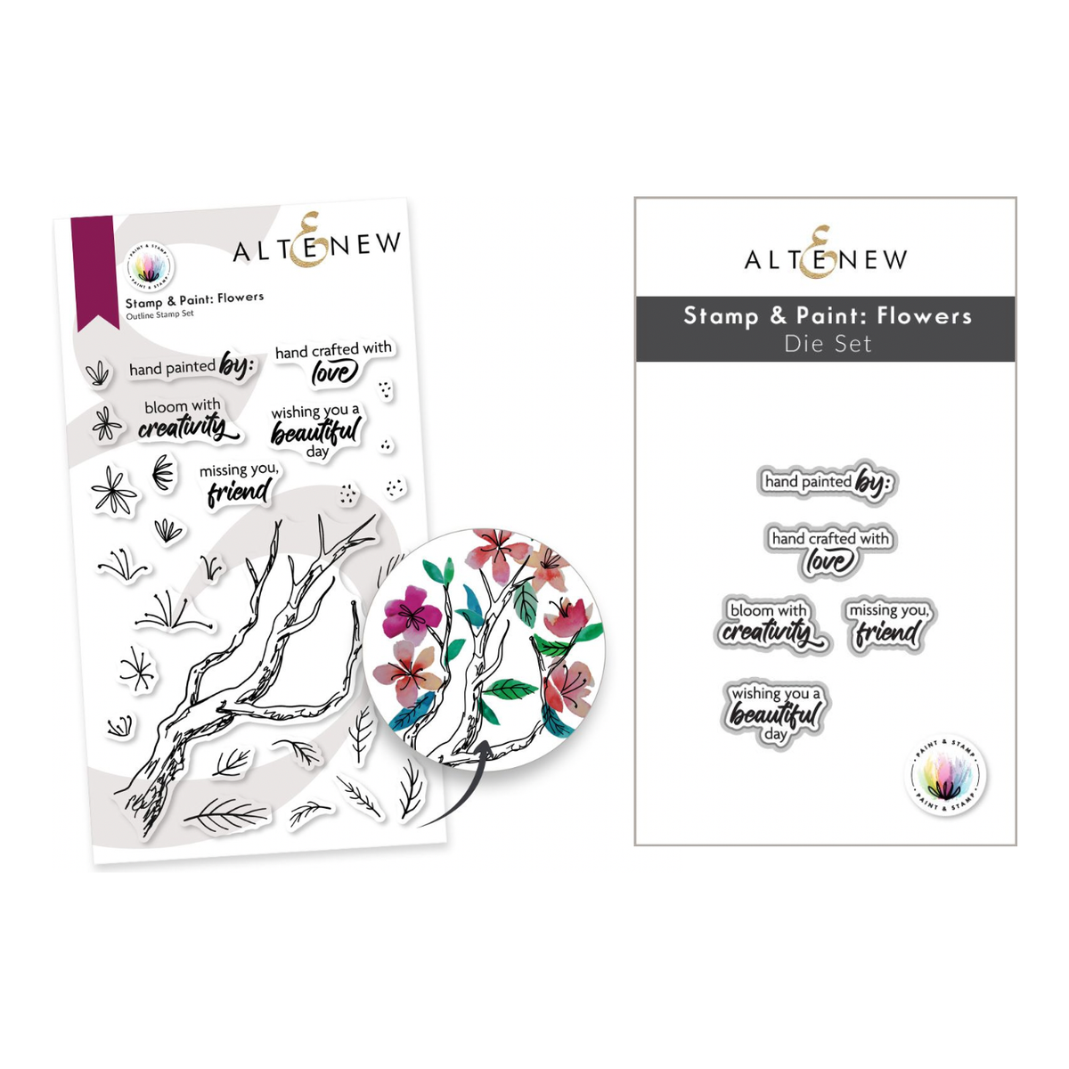 Altenew Paint and Stamp Flowers Clear Stamp and Die Set* – Simon Says Stamp