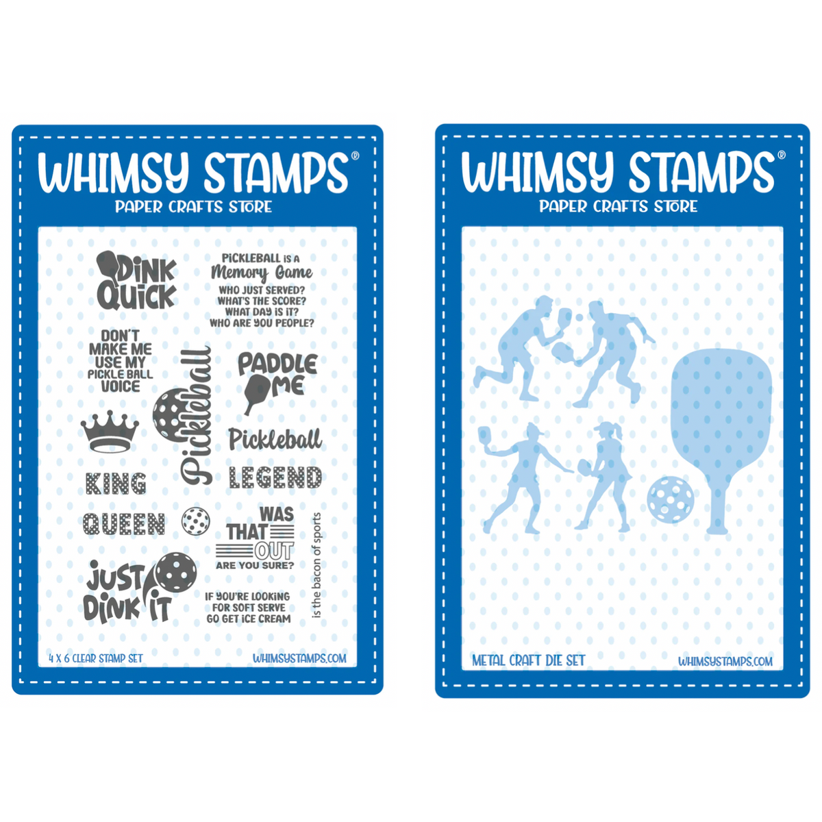 Whimsy Stamps Pickleball Clear Stamp and Die Set – Simon Says Stamp
