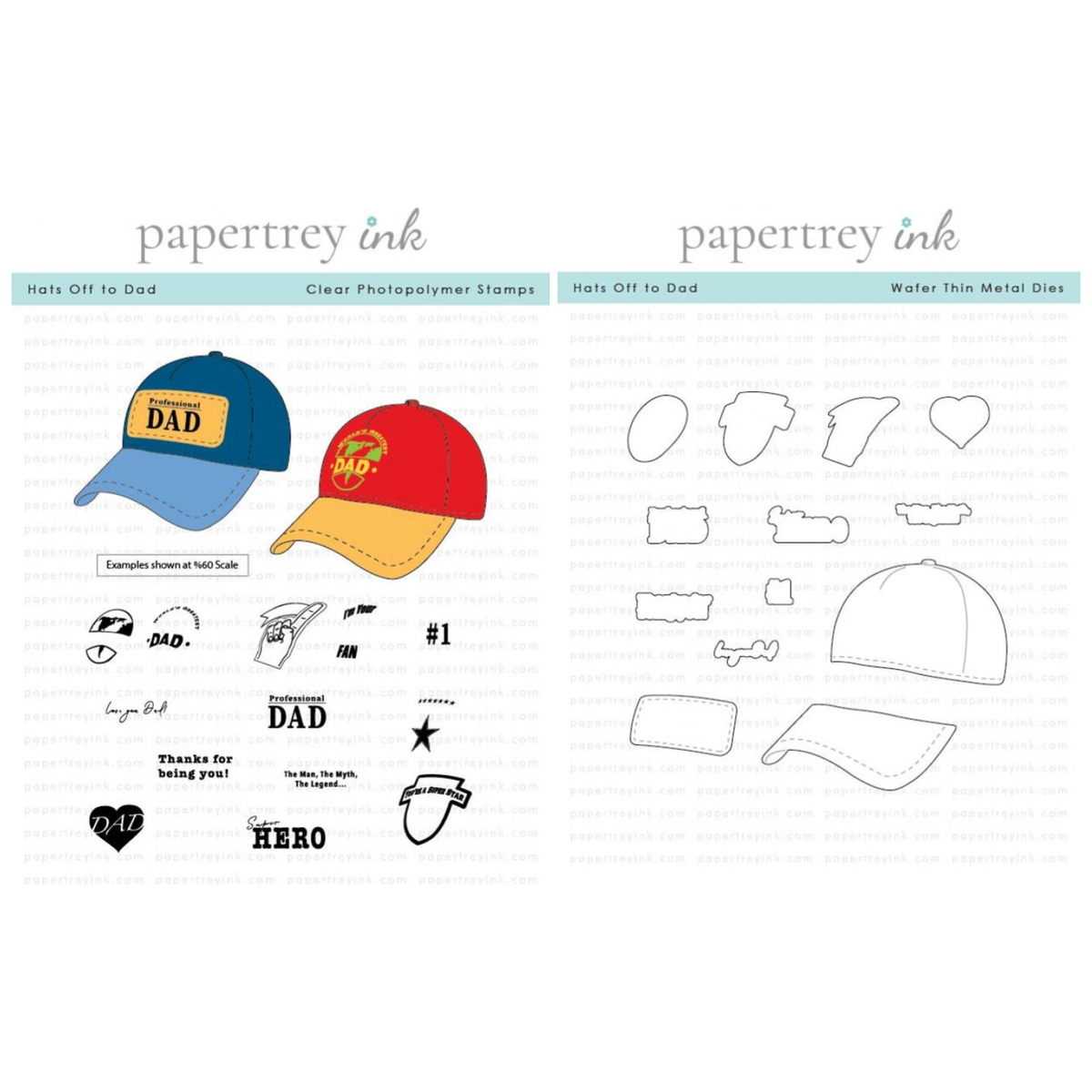 Papertrey Ink Hats Off to Dad Clear Stamp and Die Set – Simon Says Stamp