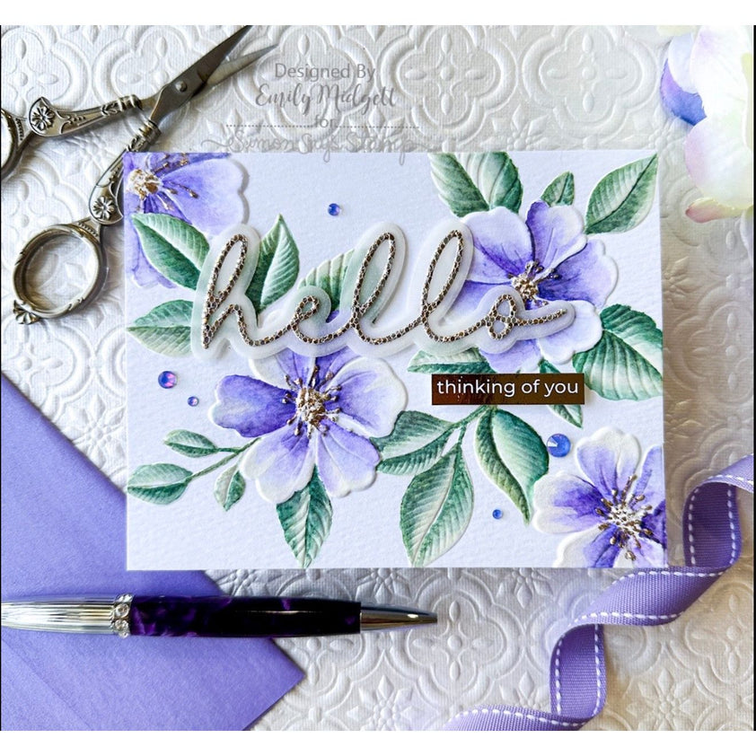 Simon Says Stamp Embossing Folder Free Falling Floral sf348 Season of