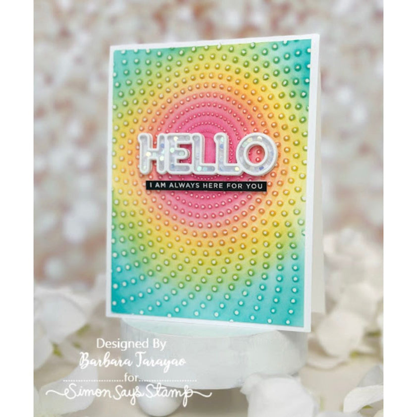 Simon Says Stamp Embossing Folder Radial Dots sf415 Favorite Things