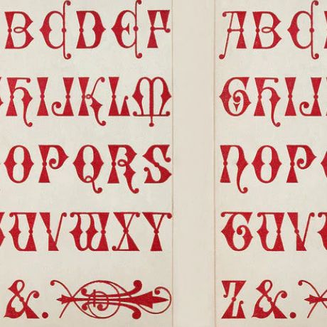 Tim Holtz Fabric By The Yard Red Typography pwth224 Eclectic Elements ...