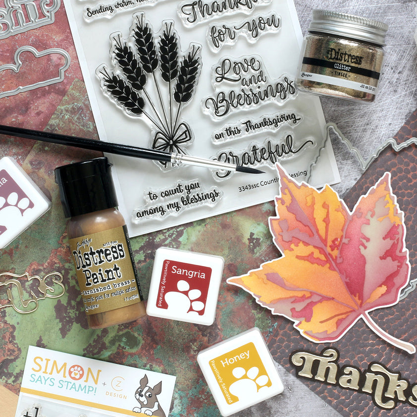 Simon Says Stamp Card Kit of the Month November 2025 Give Thanks ck112