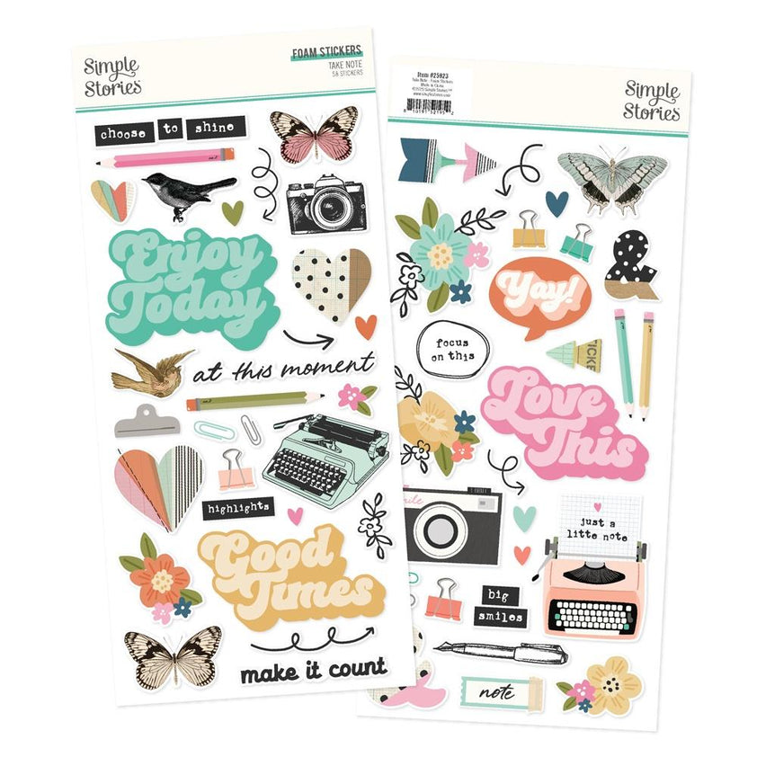 Simple Stories Take Note Foam Stickers 25923 – Simon Says Stamp