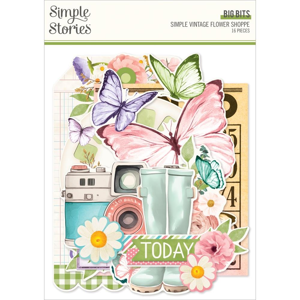 Simple Stories Vintage Flower Shoppe Big Bits And Pieces 24235 – Simon ...