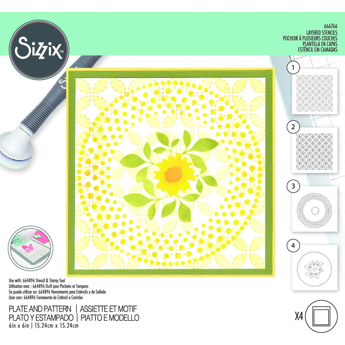 Sizzix Layered Stencils Plate and Pattern 666766* – Simon Says Stamp
