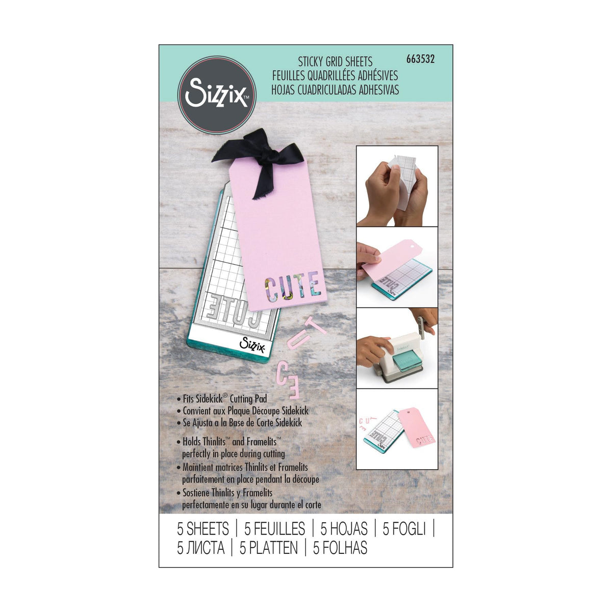 Sizzix STICKY GRID SHEETS 2.5x4.25 Sidekick 663532 – Simon Says Stamp