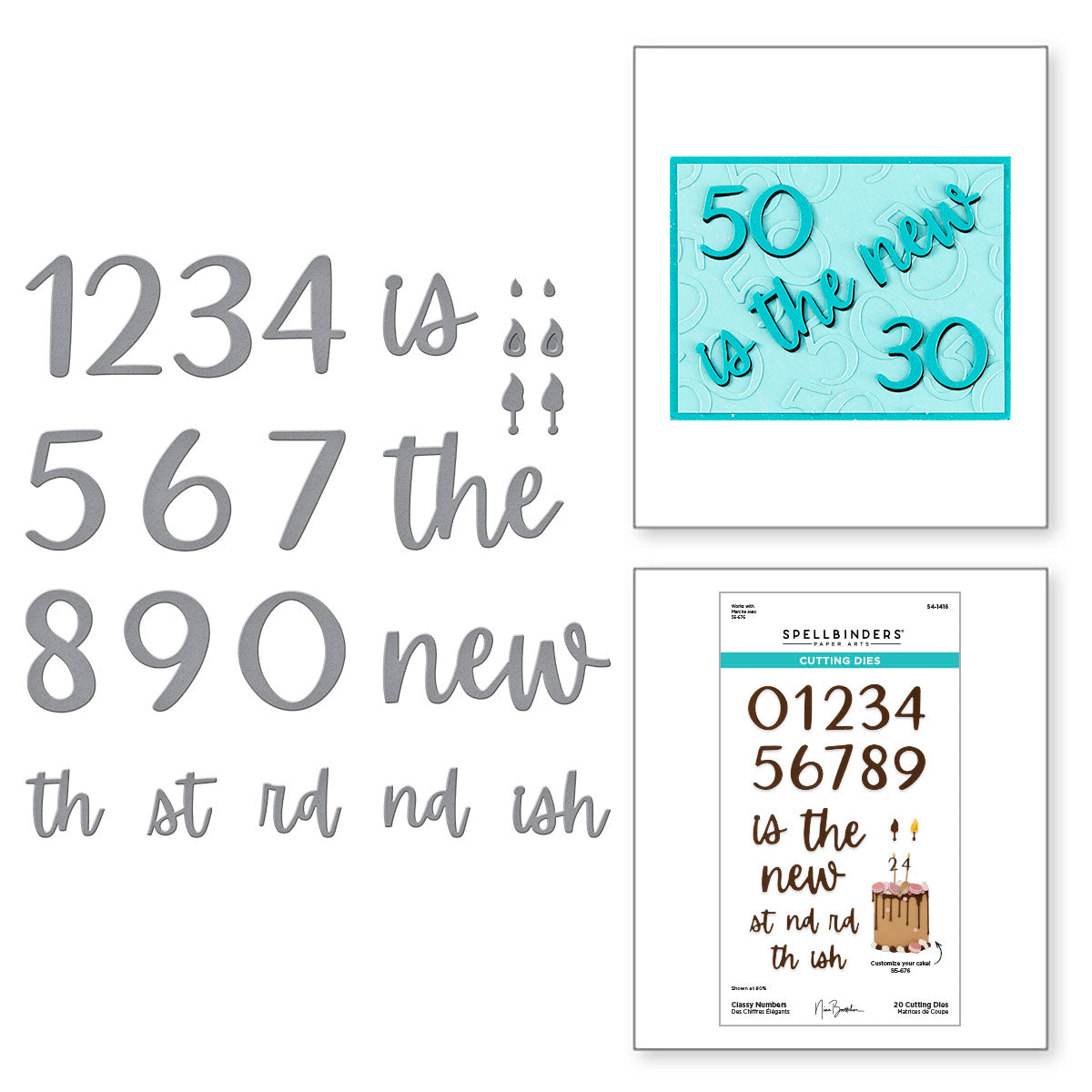 Spellbinders Classy Numbers Etched Dies s4-1416 – Simon Says Stamp