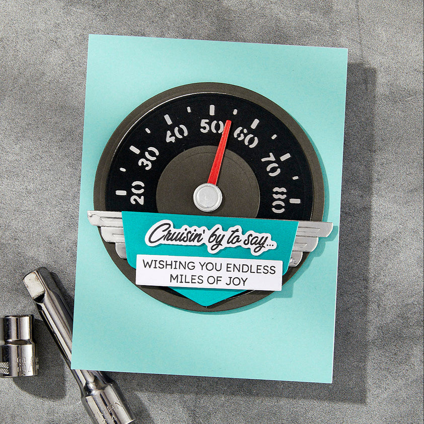 Spellbinders Cruisin By Sentiments Clear Stamp and Die Set sds-204 ...