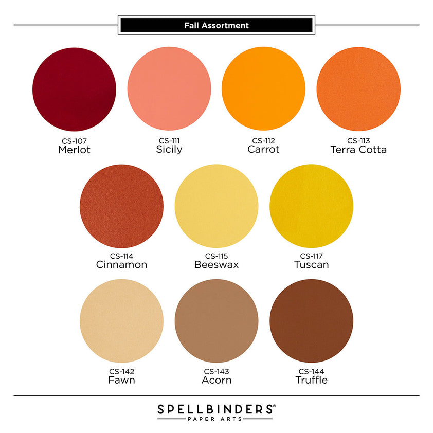 Spellbinders Fall Assortment ColorWheel Cardstock csa-031 – Simon Says ...