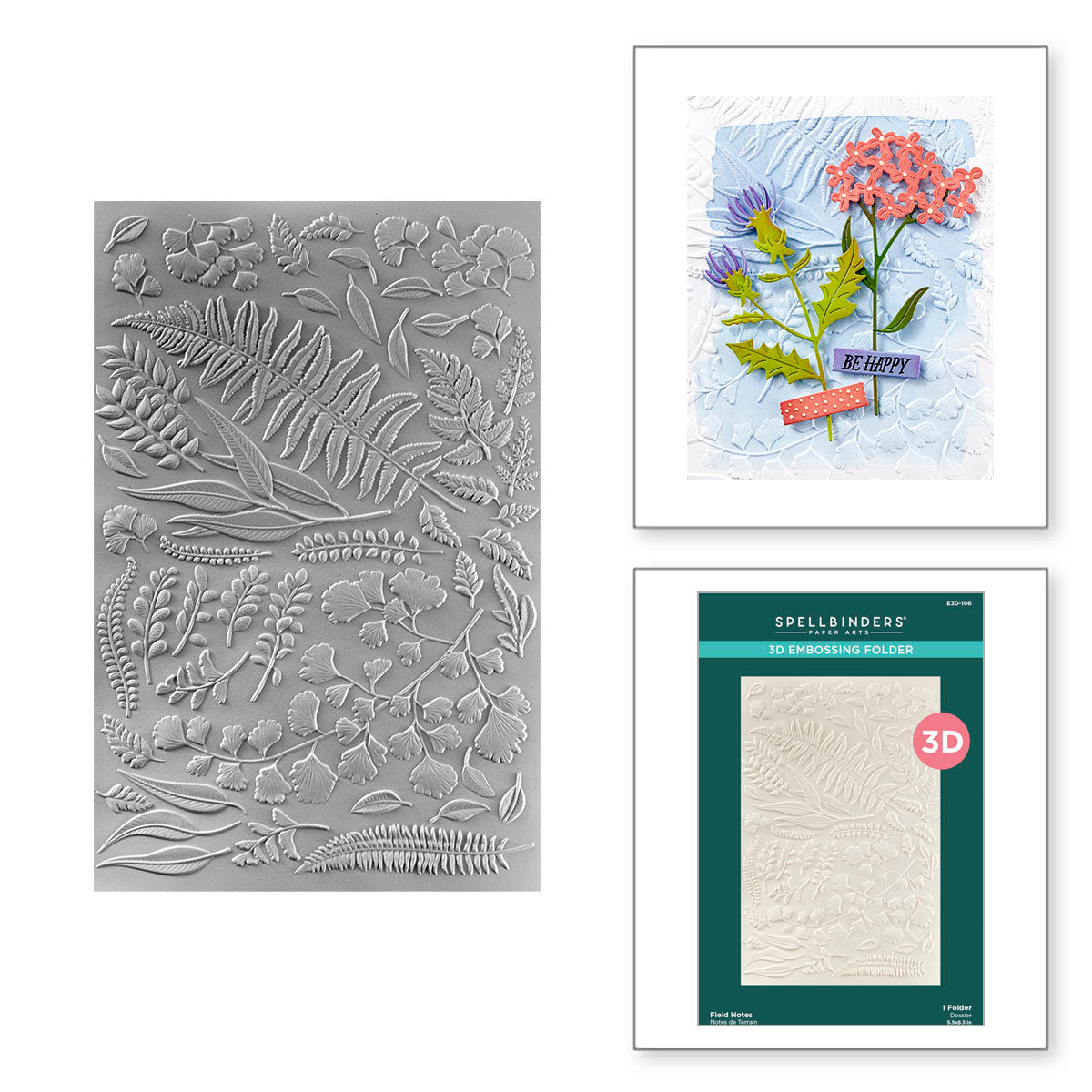 Spellbinders Field Notes 3D Embossing Folder e3d-106 – Simon Says Stamp