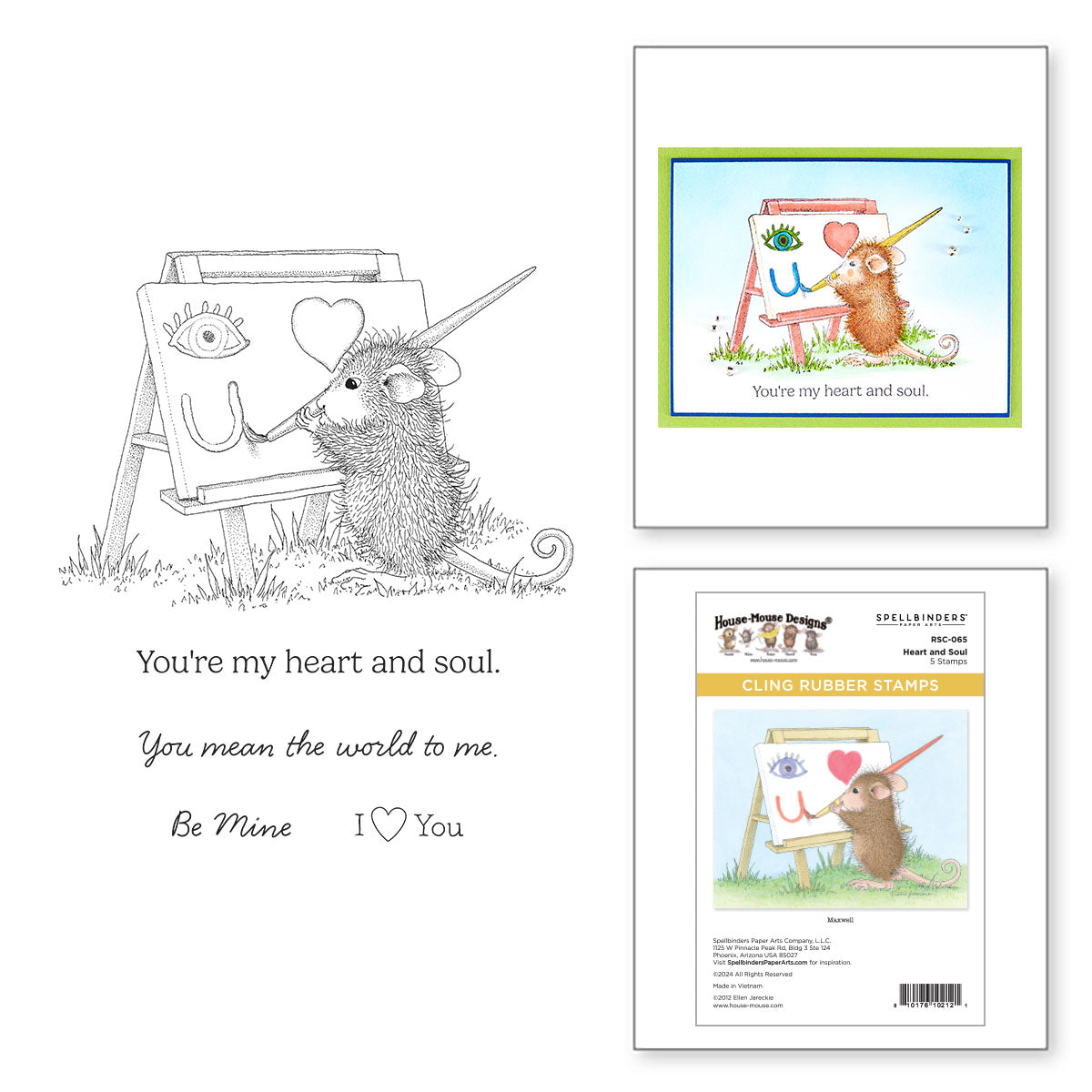 Spellbinders House Mouse Heart and Soul Cling Stamps rsc-065 – Simon ...